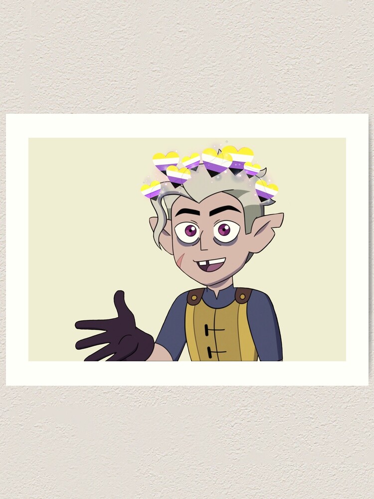 "hunter the owl house (the golden guard) with a non-binary heart crown ...