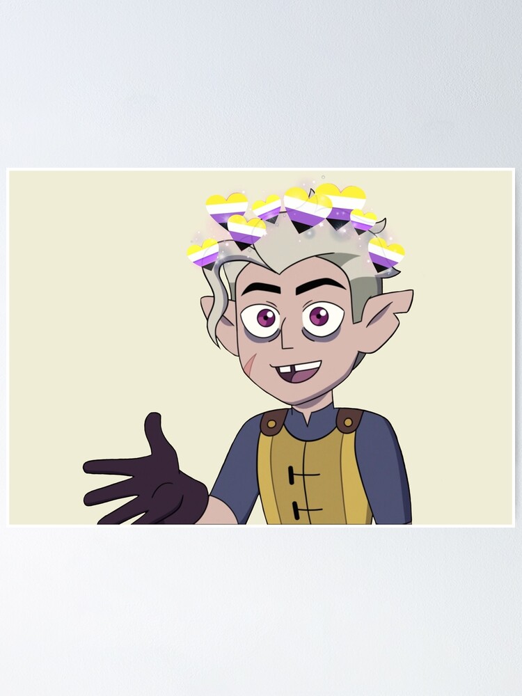 "hunter the owl house (the golden guard) with a non-binary heart crown ...
