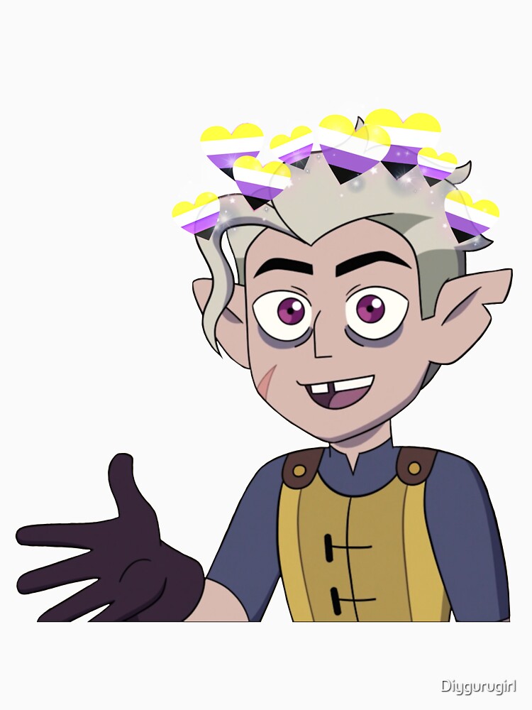 "hunter the owl house (the golden guard) with a non-binary heart crown ...