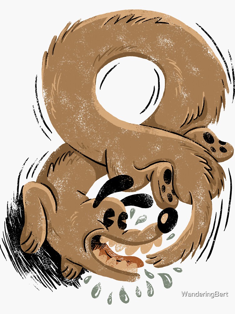 "Chase Your Tail Forever" Sticker for Sale by WanderingBert | Redbubble