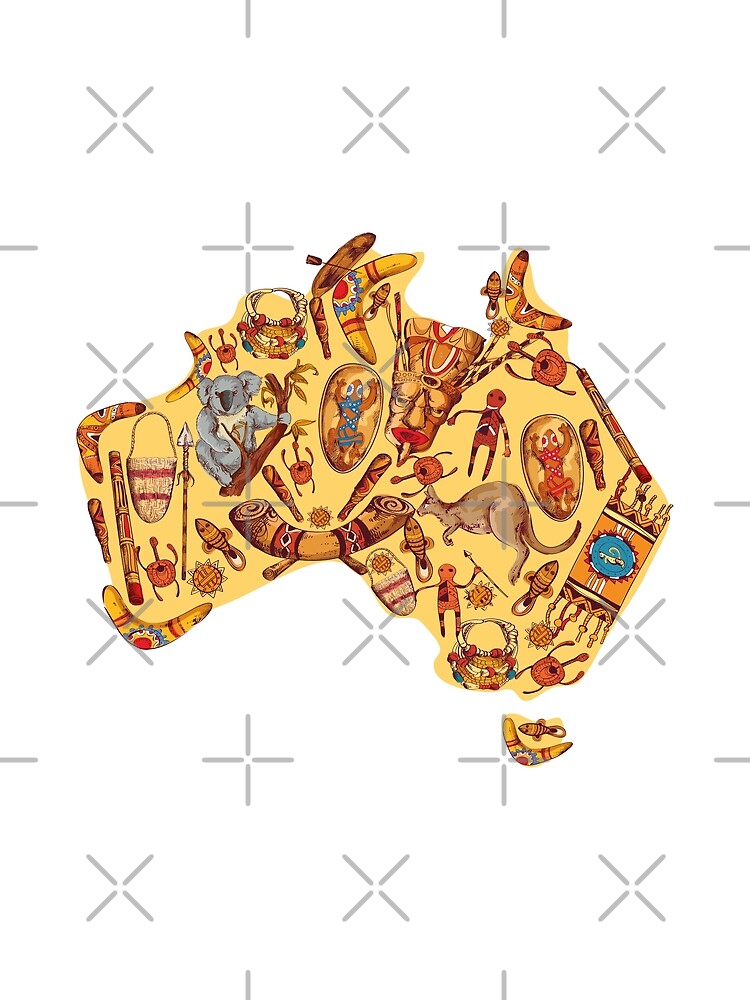 "Australian Aboriginal Map Art" Art Print for Sale by Ferrettos | Redbubble