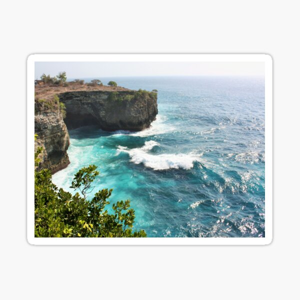 "Blue ocean water in Nusa Penida, Indonesia" Sticker for Sale by ...