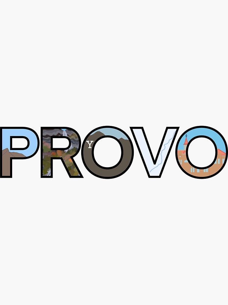 "Provo Landmarks" Sticker for Sale by JesseCDesign | Redbubble