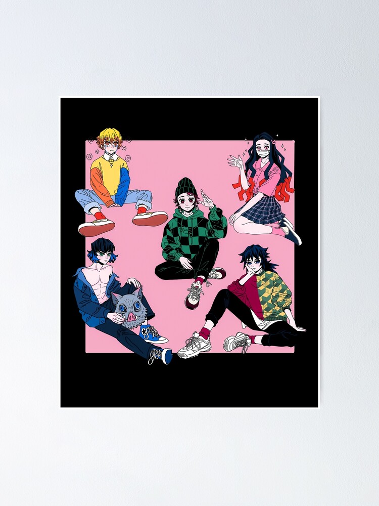 "Lustiger Team Slayer Chibi Niedlicher Tanjiro Nezuko Zenitsu Inosuke ...