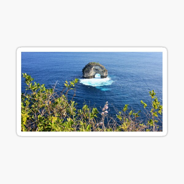 "Natural Arch on Nusa Penida Island, Bali, Indonesia" Sticker for Sale ...
