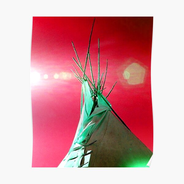 "Red Sky Tipi" Poster for Sale by KristinRyan5 | Redbubble