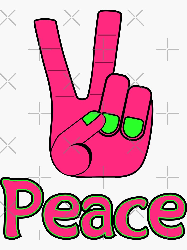 "Sexy BubbleGum Peace Sign" Sticker for Sale by ArashiiGames | Redbubble
