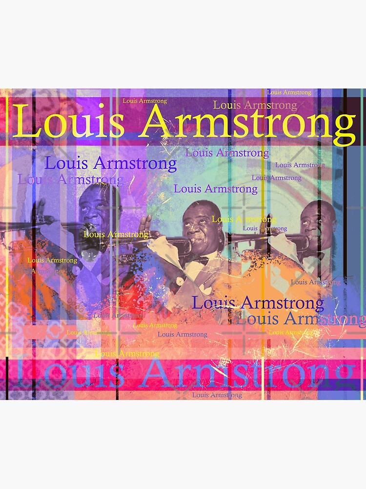 "Louis Armstrong portrait, Satchmo jazz trumpeter, aesthetic collage ...