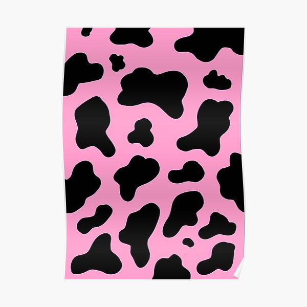 "pink cow print " Poster by Davidester | Redbubble