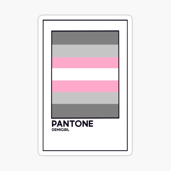 "Pantone Demigirl" Sticker by yyyeseniaa | Redbubble