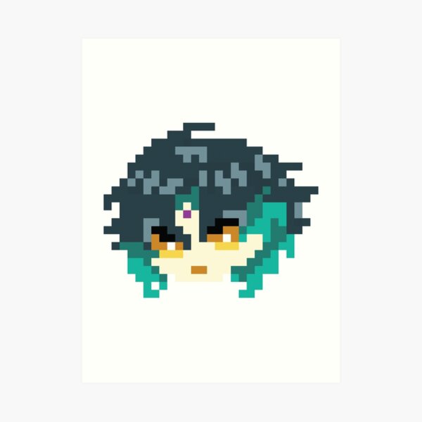 "xiao pixel art genshin impact" Art Print by Nexlarav | Redbubble