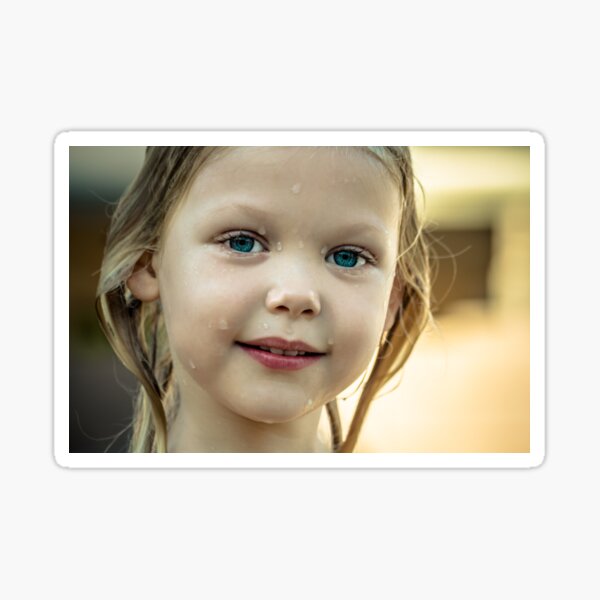 "Little Wet Face" Sticker for Sale by BigRedCurlyGuy | Redbubble