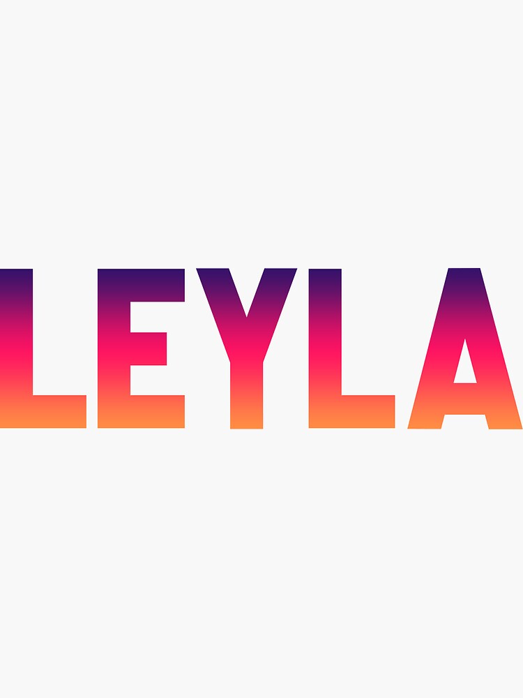 "LEYLA" Sticker for Sale by odosolomopo | Redbubble
