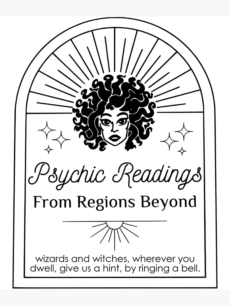 "Psychic-Readings-Haunted-Mansion" Poster for Sale by HaneDison | Redbubble