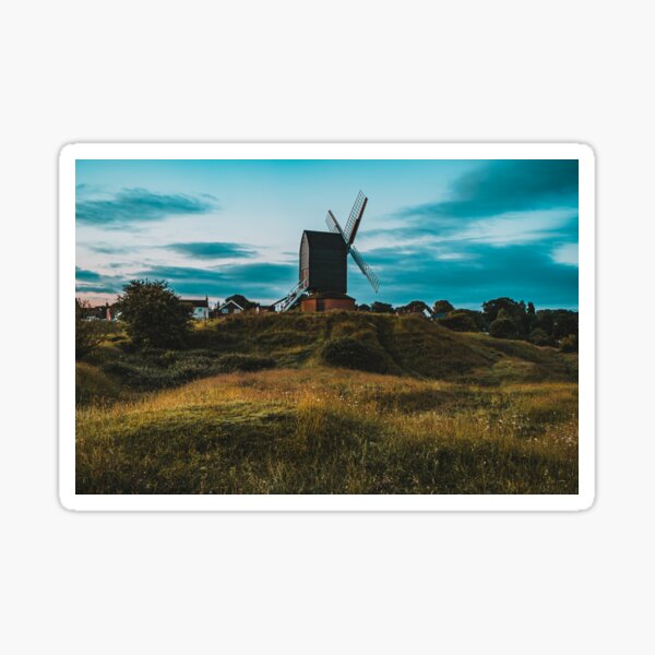 "Mill on a hill" Sticker for Sale by algazar | Redbubble