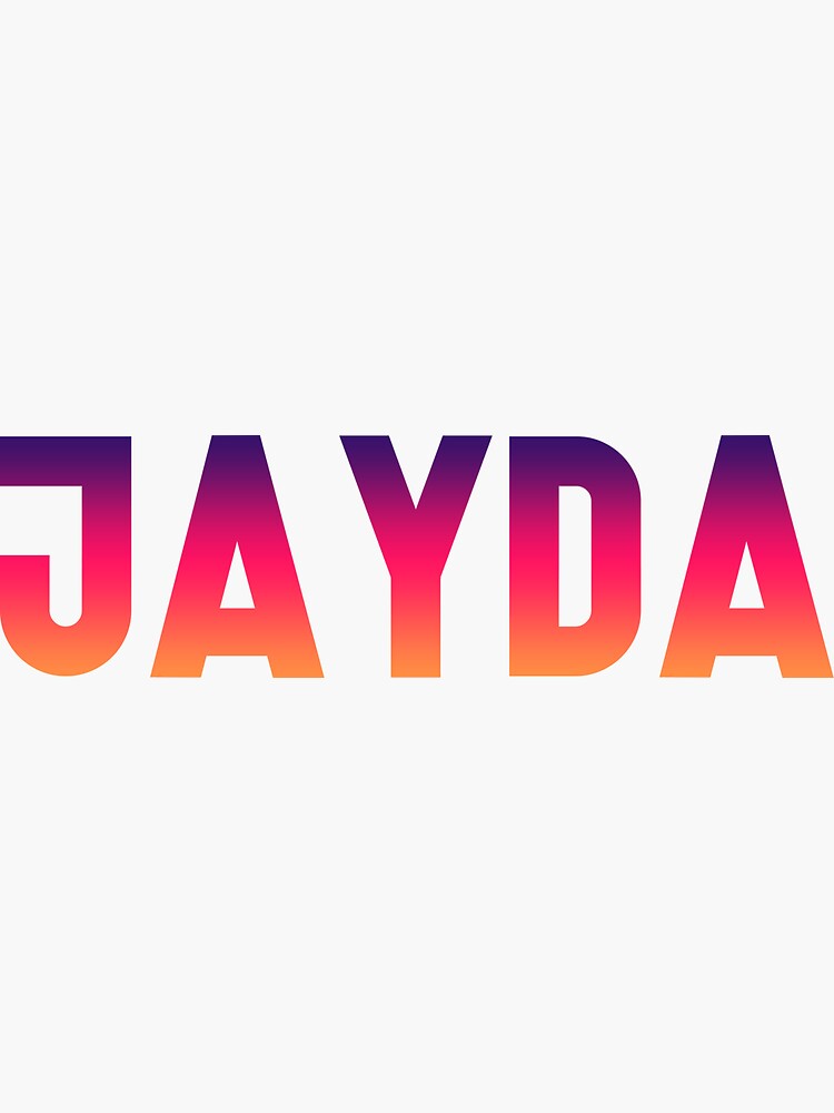 "JAYDA" Sticker for Sale by odosolomopo | Redbubble