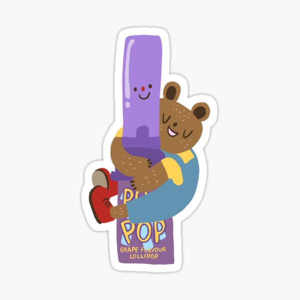 "POP POP Bear!" Sticker for Sale by Chaliepie | Redbubble