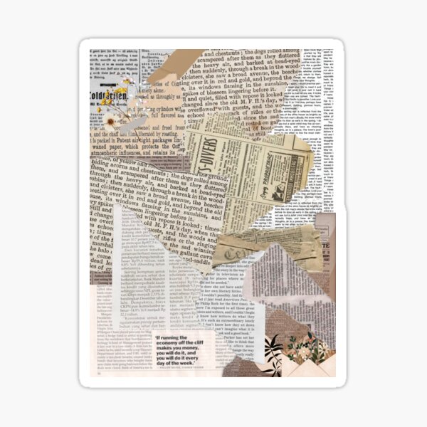 "Newspaper Collage " Sticker by ThackerDesign | Redbubble