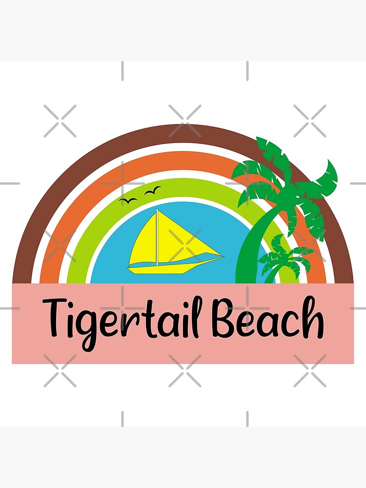 "Retro Tigertail Beach For Tourists, Locals " Poster by DJAMALK | Redbubble