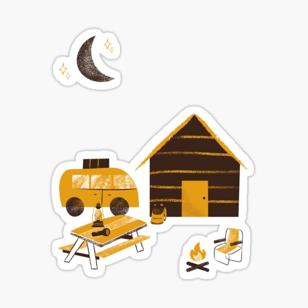 "Explore the outdoors" Sticker for Sale by Fewolf | Redbubble