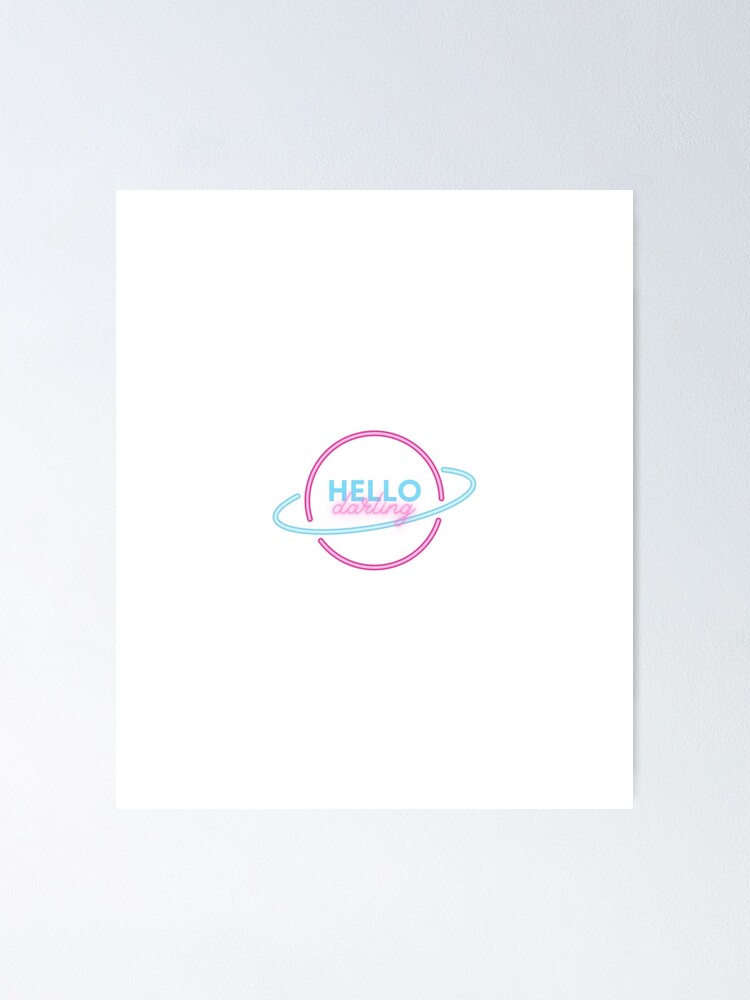 "Neon Hello Darling" Poster for Sale by Marshmello- | Redbubble