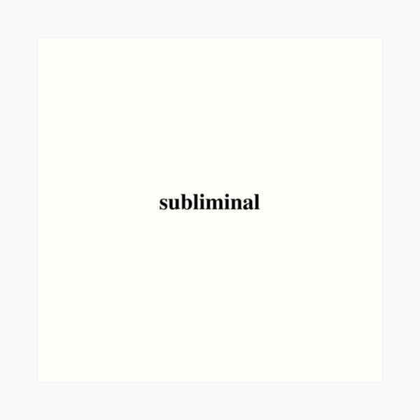 "subliminal sticker" Art Print for Sale by letterinee | Redbubble