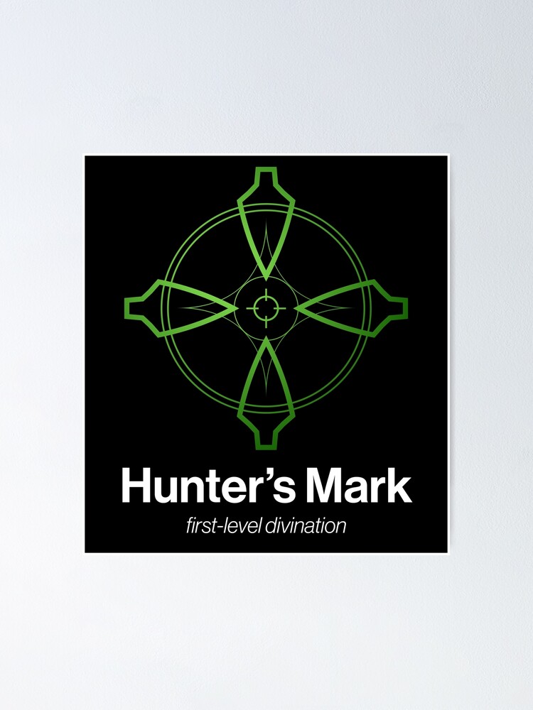 "Hunter's Mark Spell Symbol" Poster by Unspelled | Redbubble