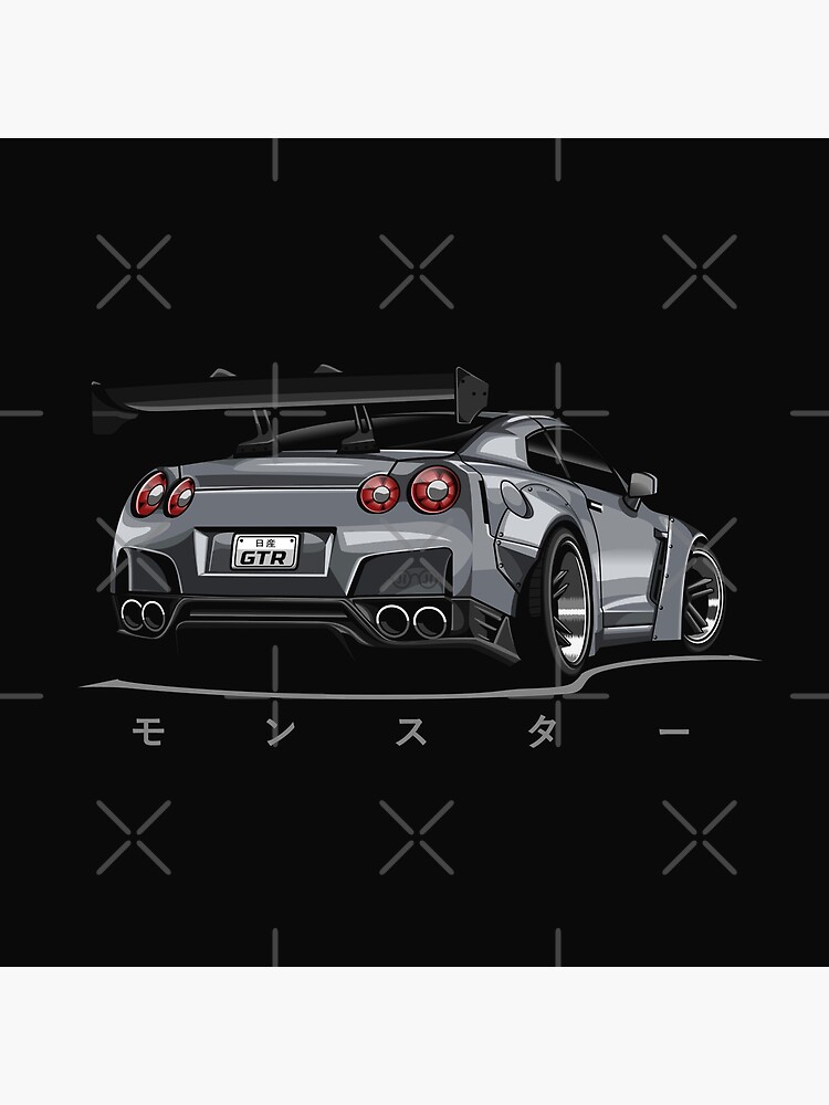 "GTR R35 Body Kit (Grey)" Art Print by JioojiProject | Redbubble