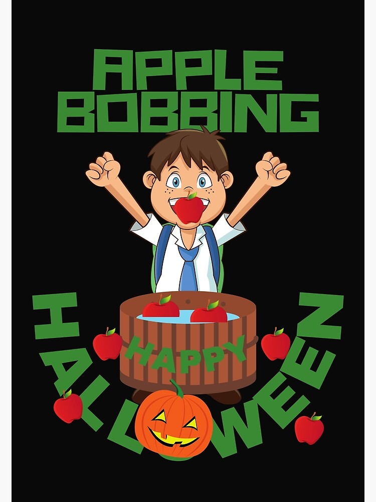 "APPLE BOBBING, HALLOWEEN MEME, VINTAGE BOBBING, ALLHALLOWS," Poster ...