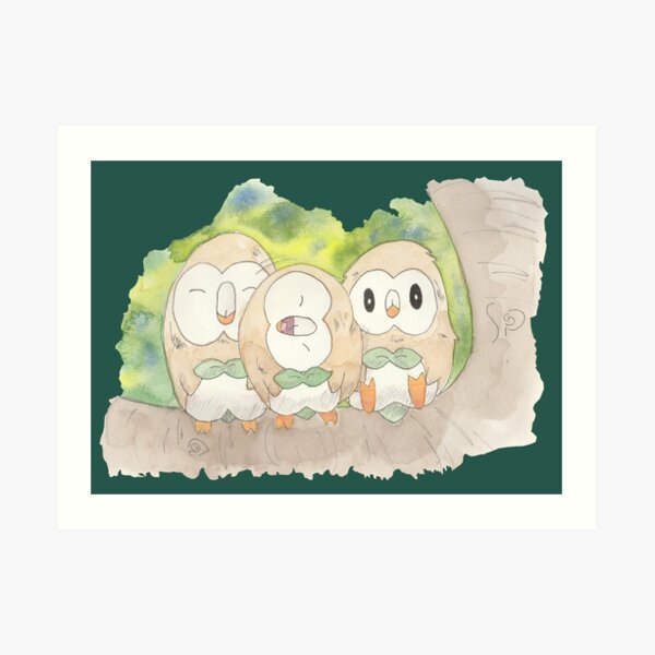 Pokemon Rowlett Art Prints | Redbubble