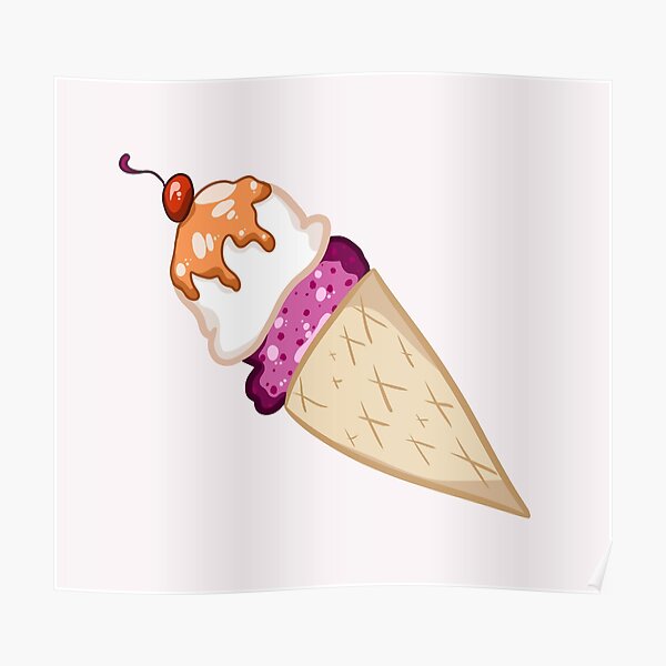 Lesbian Ice Cream Cone Poster For Sale By Daisydragonart Redbubble