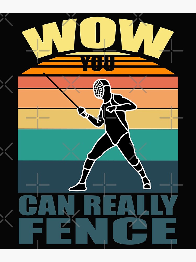 "Vintage Fencing Sport Epee Sabre Fence Medal Retro Fencer" Poster for ...