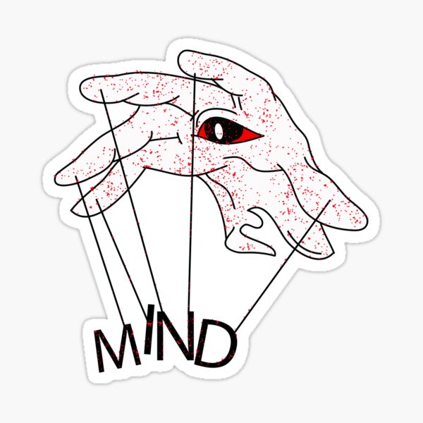 "mind control hand" Sticker for Sale by SHINTINY | Redbubble