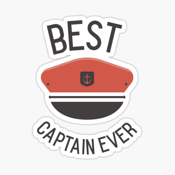 "Best captain ever" Sticker for Sale by AyasArt | Redbubble