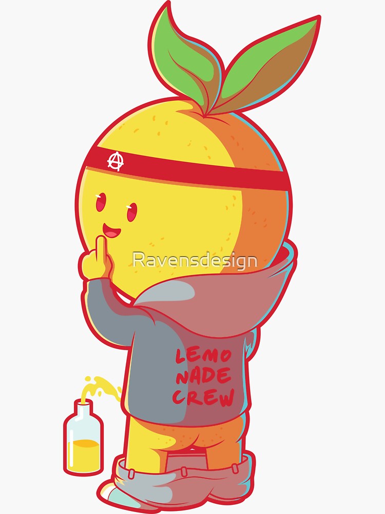 "Lemonade Crew Member Peeing Lemon - Funny" Sticker for Sale by ...