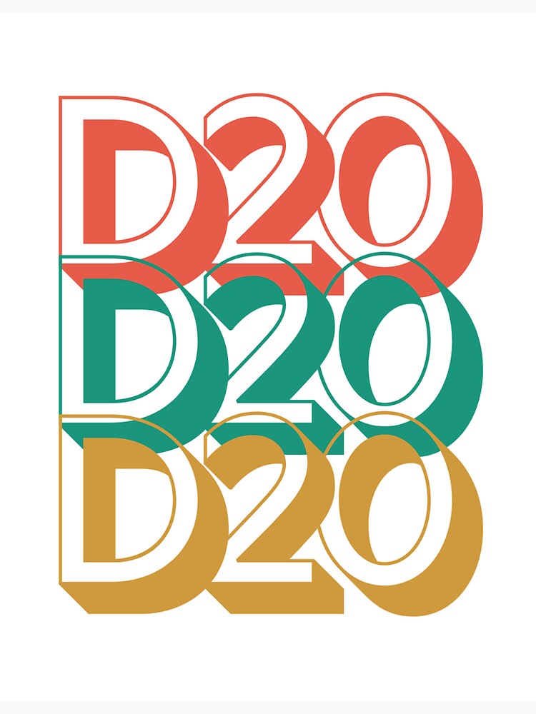 "D20 logo" Sticker for Sale by Bardsloot | Redbubble