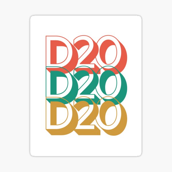 "D20 logo" Sticker for Sale by Bardsloot | Redbubble
