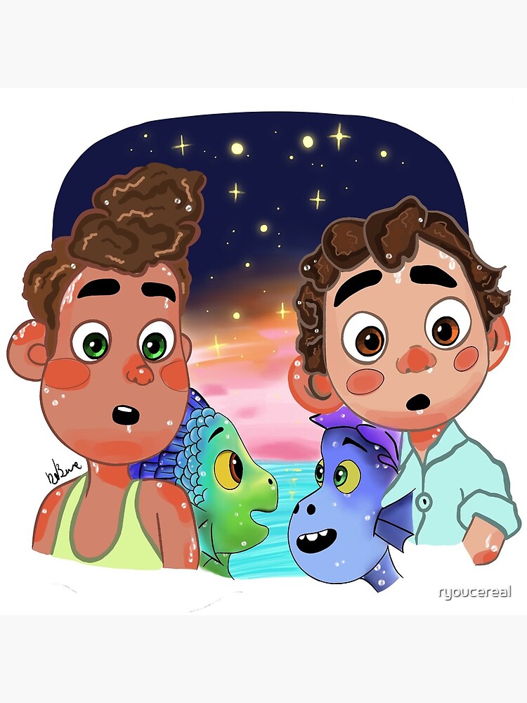 "Luca! Pixar (fan art)" Art Print for Sale by ryoucereal | Redbubble