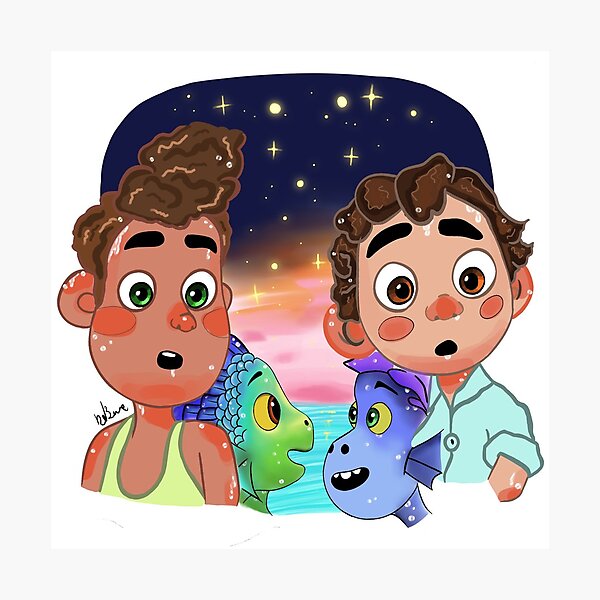 "Luca! Pixar (fan art)" Photographic Print by ryoucereal | Redbubble