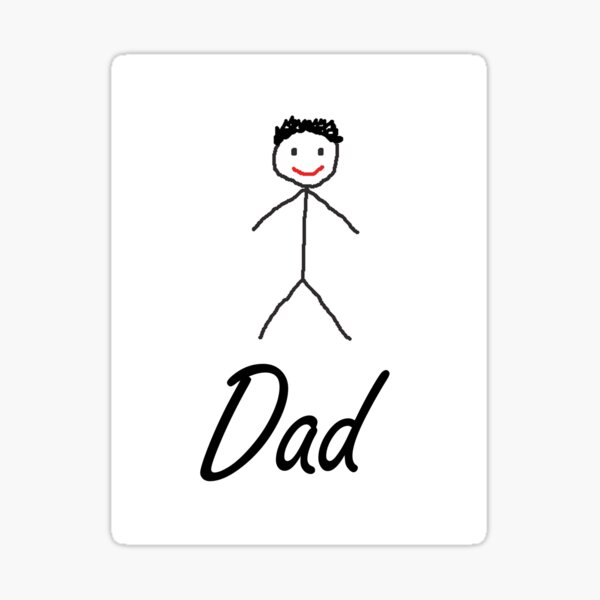 "Stickman Dad" Sticker for Sale by Kailpuri | Redbubble