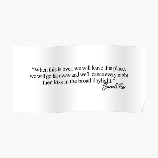 "Fear Street 1666 Sarah Fier Zitat" Poster von SouthKarolina | Redbubble