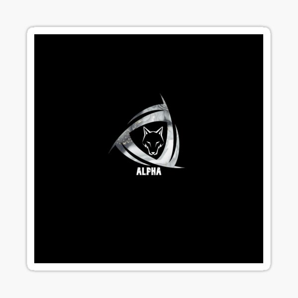 "alpha-wolf" Sticker by Alphazonedesign | Redbubble