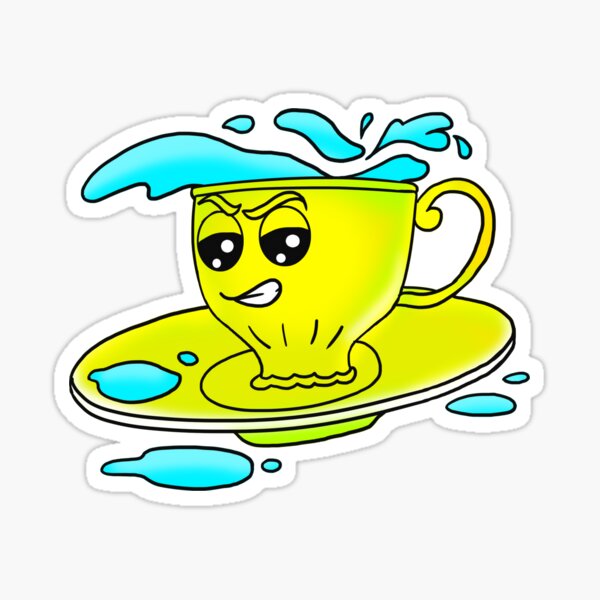 "ANGERY TEA CUP" Sticker by pepalworks | Redbubble