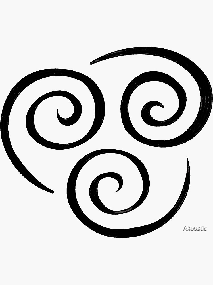 "Avatar Airbending Symbol" Sticker for Sale by Akoustic | Redbubble
