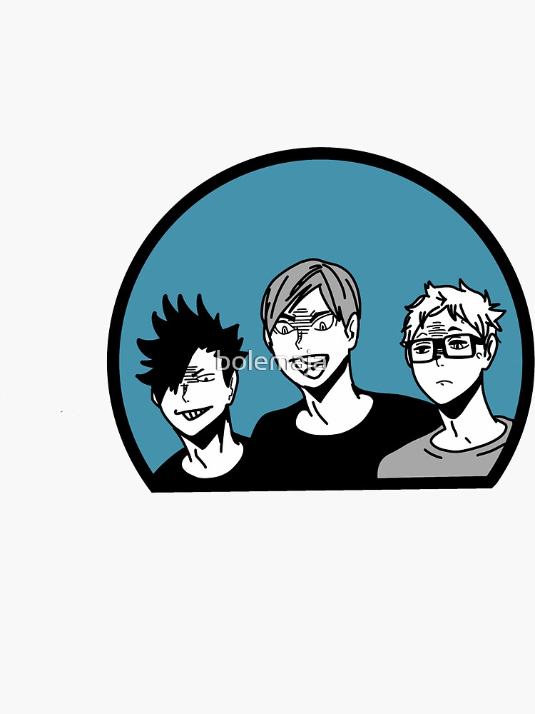 "Kuroo & Lev & Tsukki" Sticker for Sale by bolemaja | Redbubble