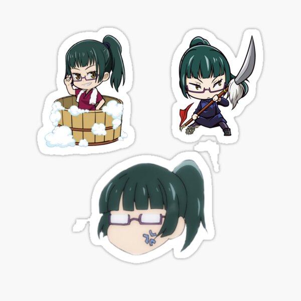 "Zenin Maki Mai Toji Fushiguro" Sticker for Sale by RickJocky | Redbubble