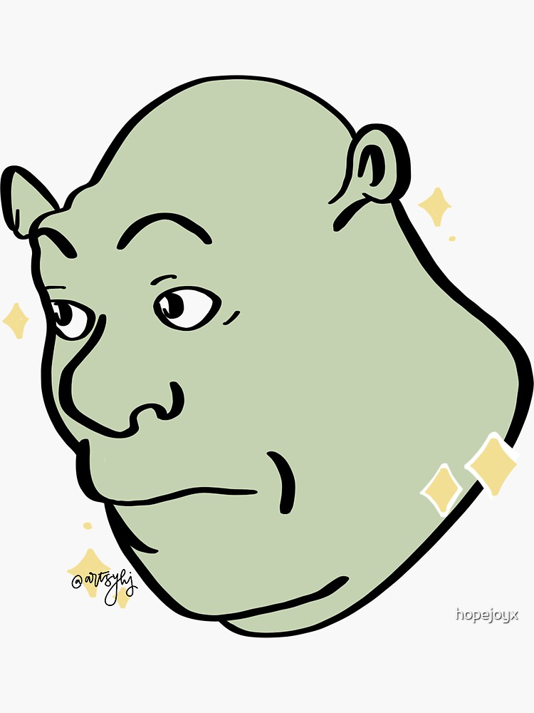 "shrek face" Sticker for Sale by hopejoyx | Redbubble