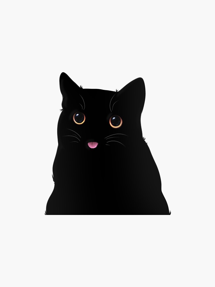 "BLACK BLEP CAT MEME" Sticker for Sale by LotsOfPixels | Redbubble