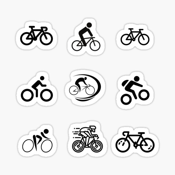 "Cycling" Sticker for Sale by DAFIN | Redbubble
