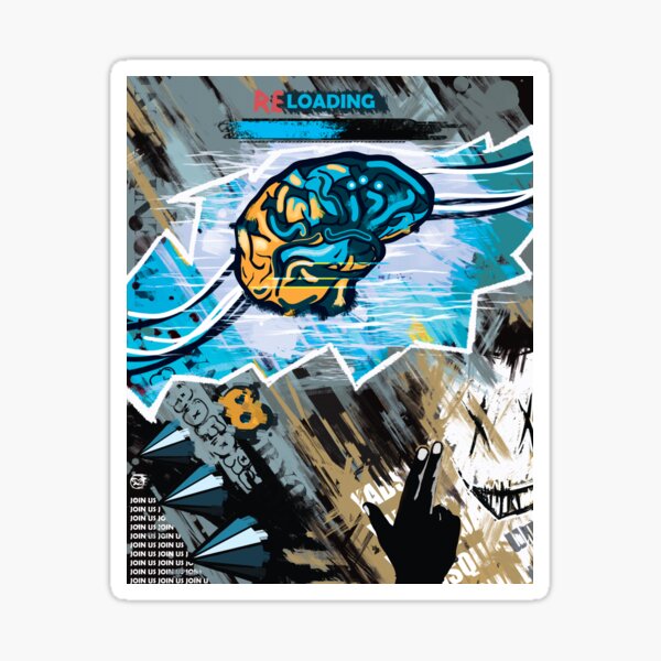 "Reloading (Color version)" Sticker for Sale by Yadforyou | Redbubble